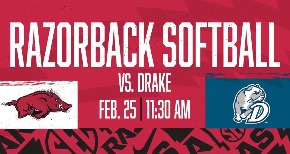 Razorback Softball vs. Drake, Bogle Park, Fayetteville, 25 February ...