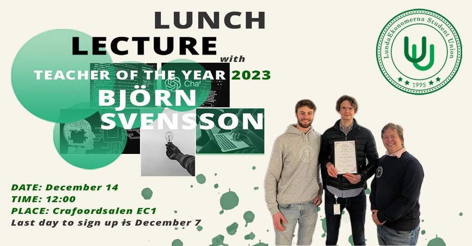 Teacher of the Year - Lunch Lecture, Lund University School of ...