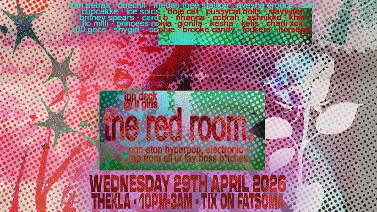 the red room. non-stop hyperpop, electronic + rap from ur fav boss b ...