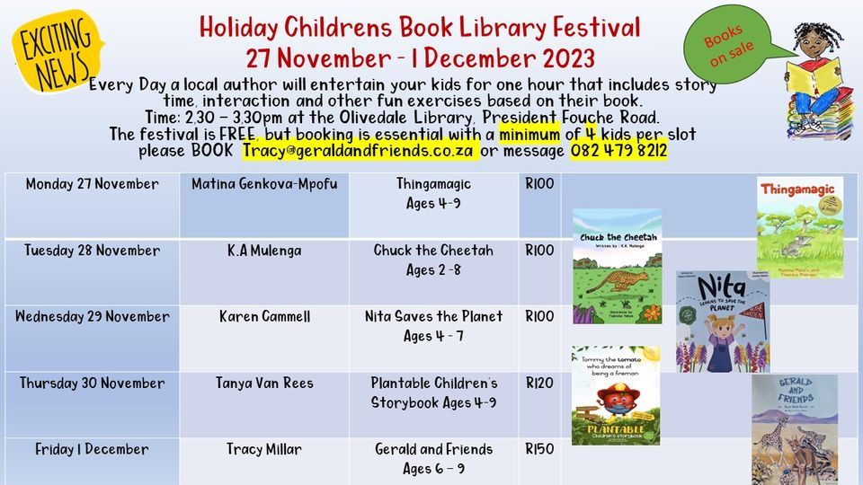 Holiday Childrens Book Library Festival, Olivedale Library, Sandton, 27 ...