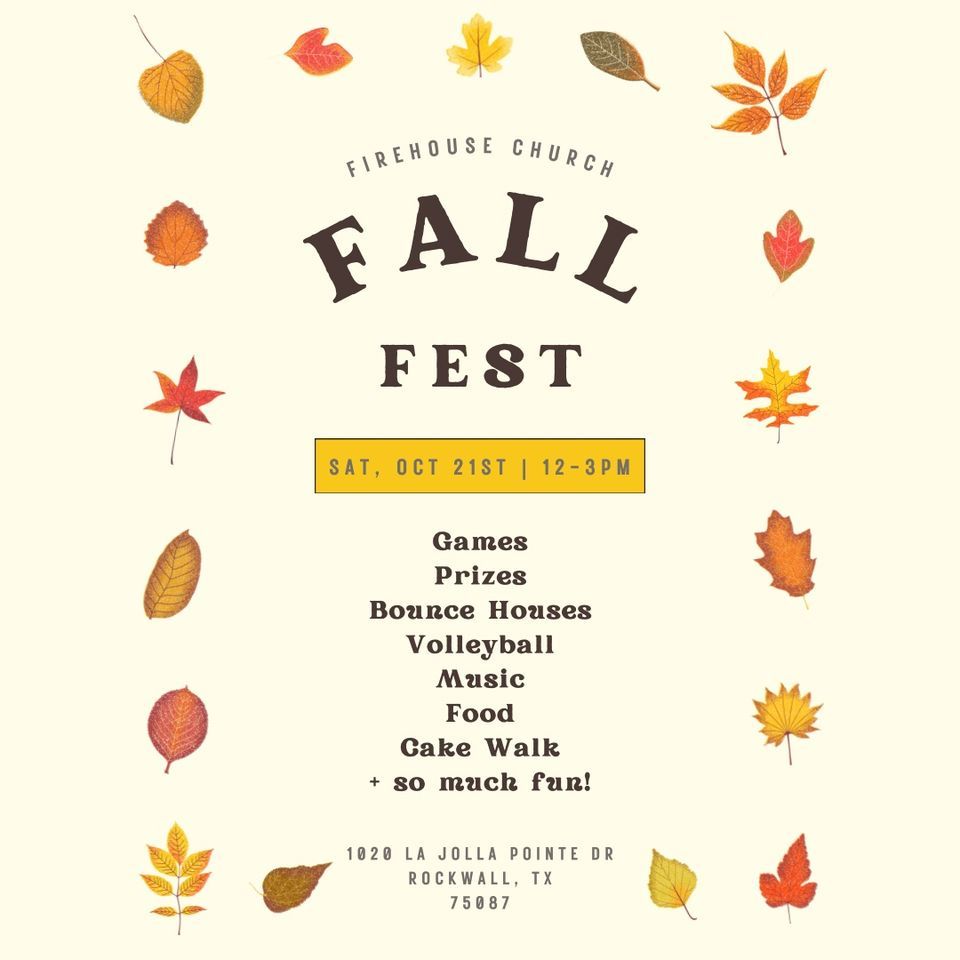 Firehouse Fall Fest, Firehouse Church of Rockwall, Ojai, 21 October ...