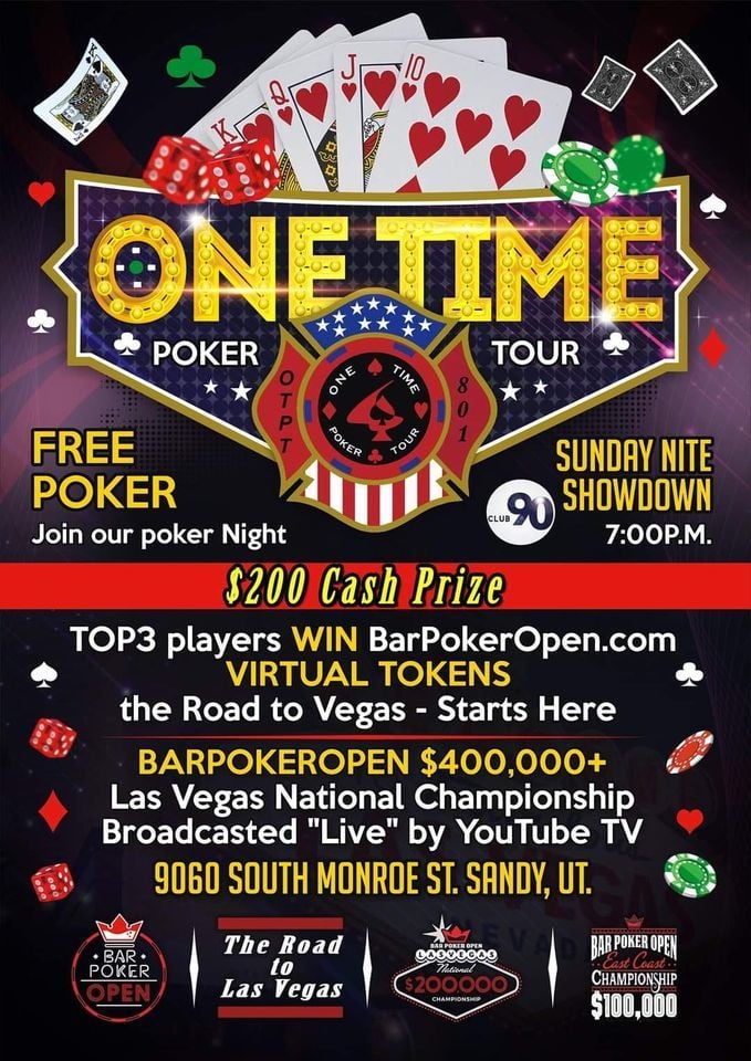OTPT $200 Sippin Sunday - Funday NIte Poker, Club 90, Sandy, 7 January ...
