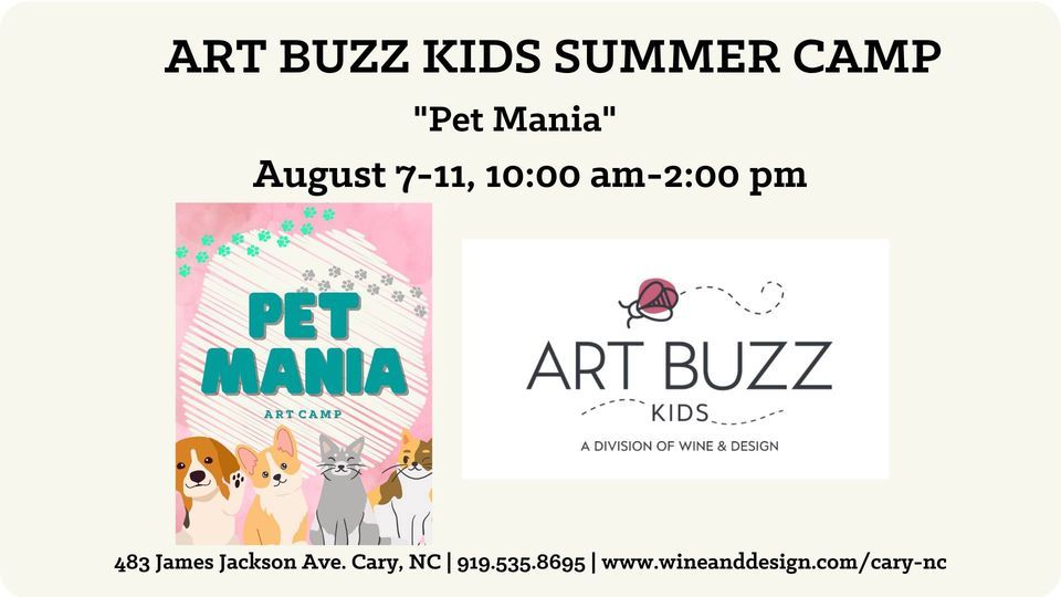Art Buzz Kids Summer Camp "Pet Mania", Wine & Design Cary (Cary, NC), 7 ...