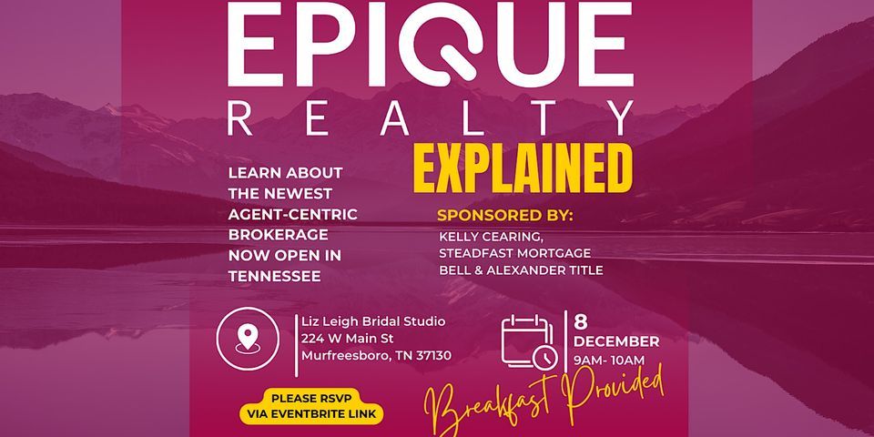 Epique Explained, 224 West Main Street,Murfreesboro,37130,US, December 8 2023 | AllEvents.in