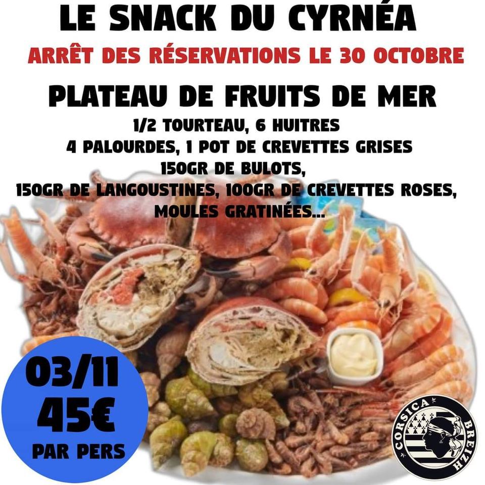 plateau fruits de mer, Le Cyrnea, Castiglione Della Pescaia, 3 November ...