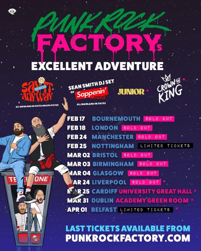 Punk Rock Factory Nottingham Tickets, Rock City, Nottingham, 7 February ...
