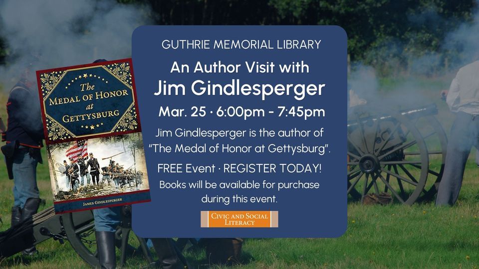 Author Visit with James Gindlesperger | REGISTER NOW!, Guthrie Memorial ...