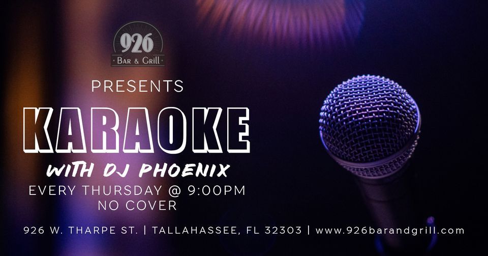 Karaoke on the Patio, 926 Bar & Grill, Tallahassee, February 1 to ...