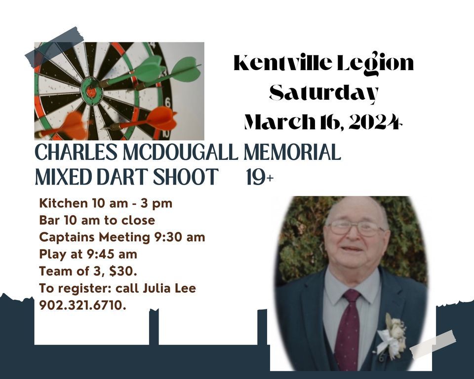 Charles McDougall Memorial Mixed Dart Shoot, Kentville Legion, 16 March ...