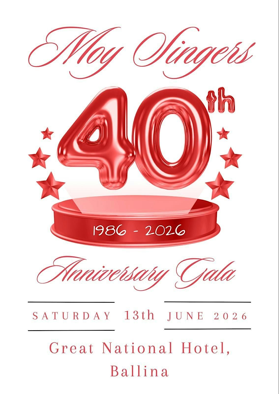 Moy Singer’s 40th Anniversary Gala Concert, Great National Hotel ...