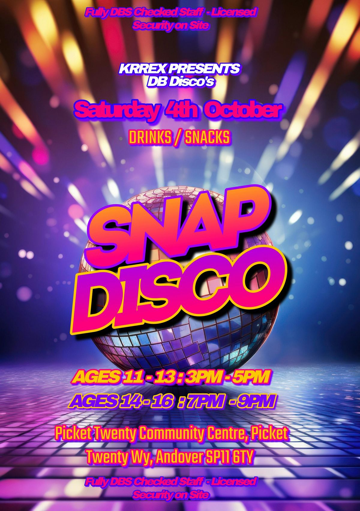 🎉 KRREX Presents: DB Disco’s SNAP DISCO!, Picket Twenty Community ...