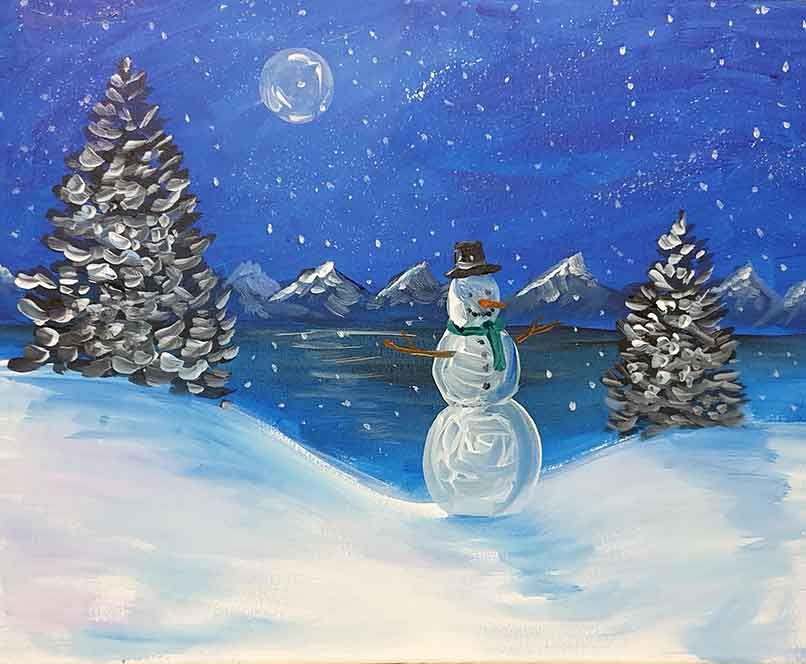 Lonesome Snowman - Paint Party WE, Water's Edge, Lytham St Annes, 7 ...