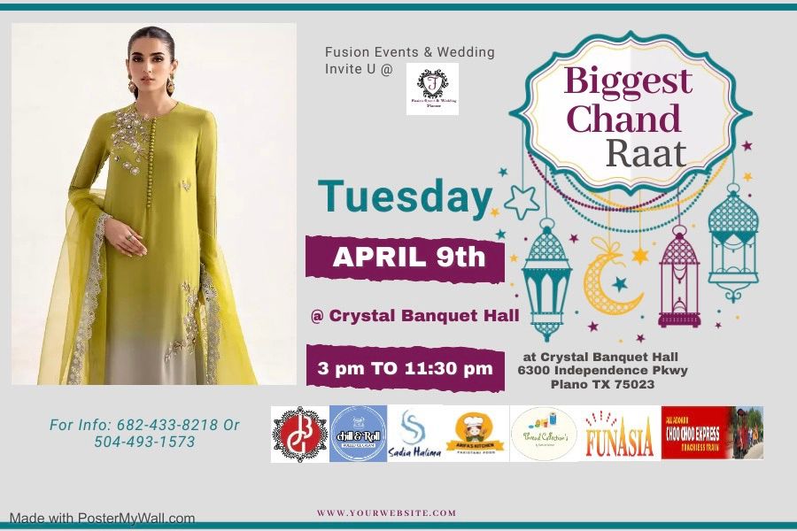 Biggest Chand Raat, Crystal Banquet, Plano, 9 April 2024 | AllEvents.in