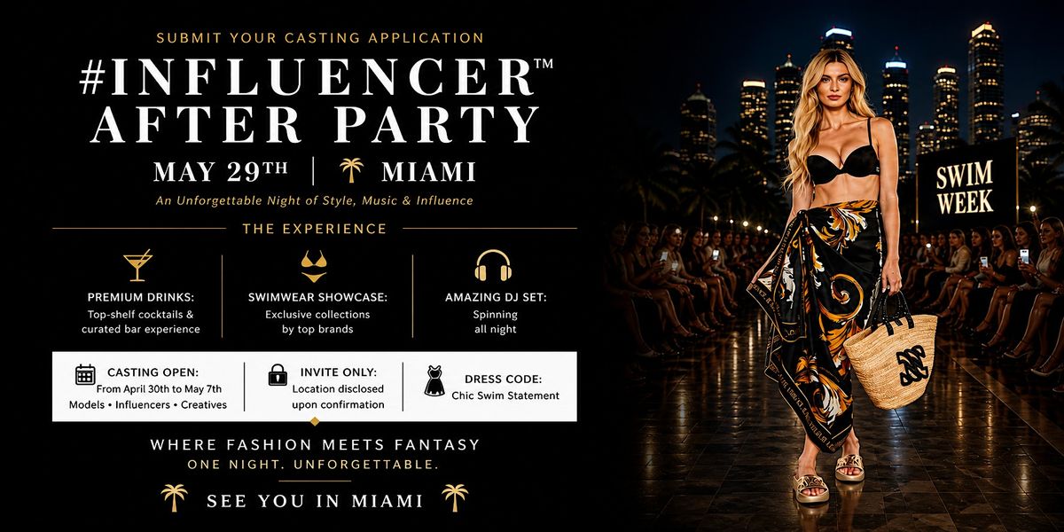 #Influencer Swim Week After Party, Meridian Court, Miami Beach, 29 May ...