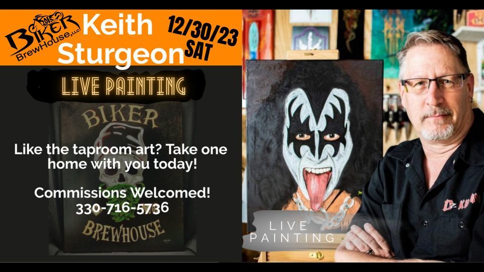 LIVE PAINTING with Keith Sturgeon, Biker BrewHouse, Mineral Ridge, 30 ...