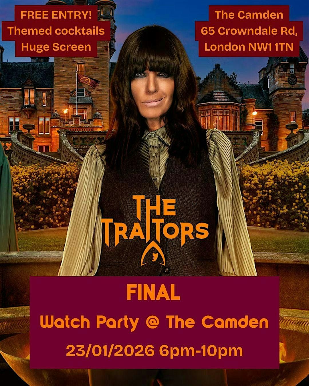 THE TRAITORS FINAL WATCH PARTY @THE-CAMDEN, The Camden, London, 23 ...