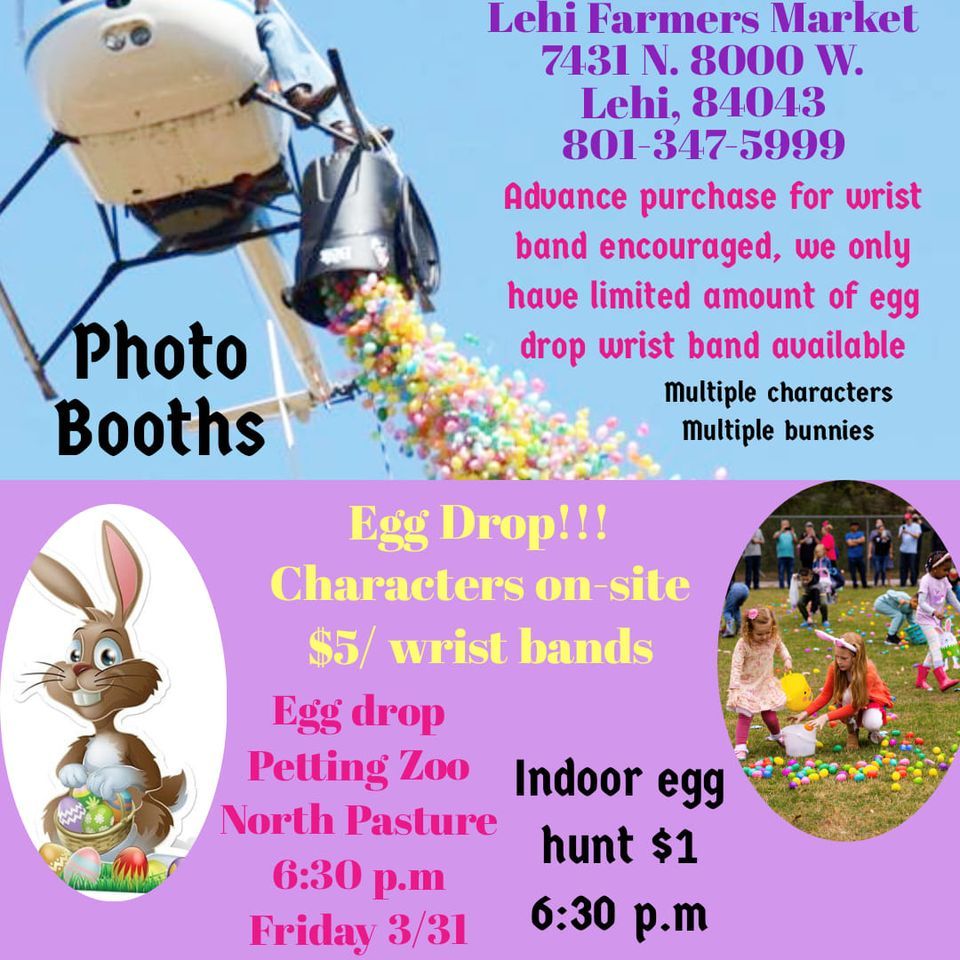 Bunny hop Egg drop, Lehi Farmers Market, 31 March 2023 | AllEvents.in