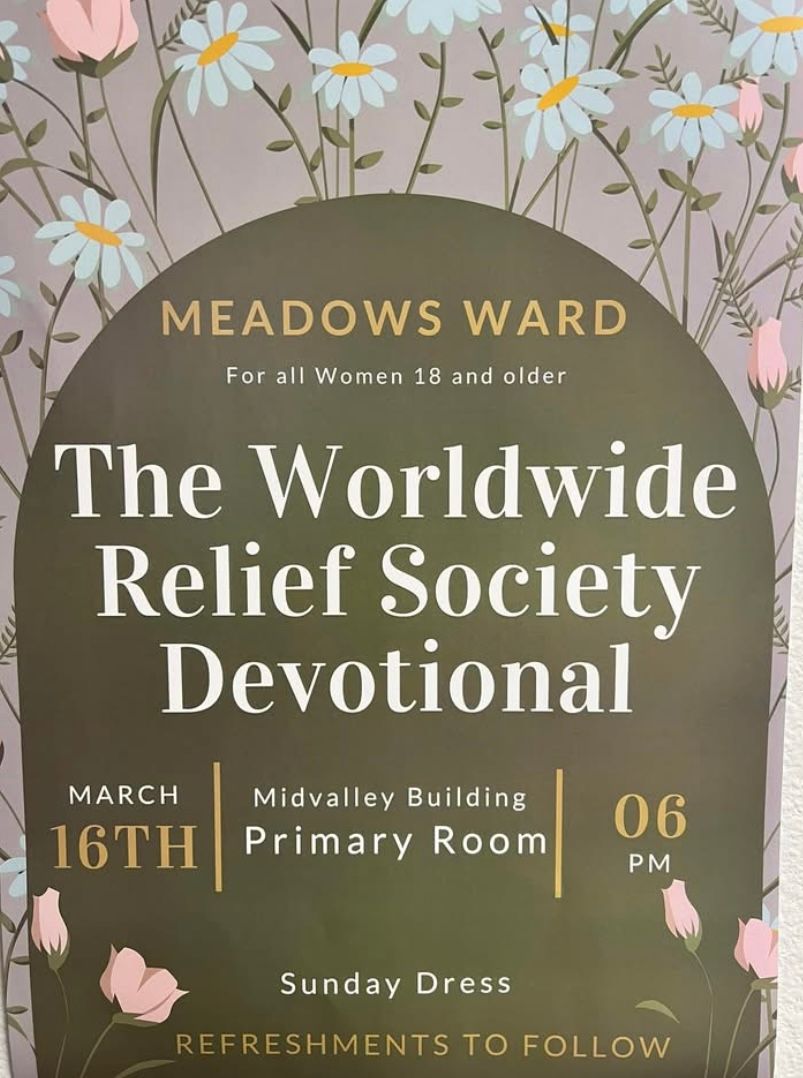 The Worldwide Relief Society Devotional, The Church of Jesus Christ of ...