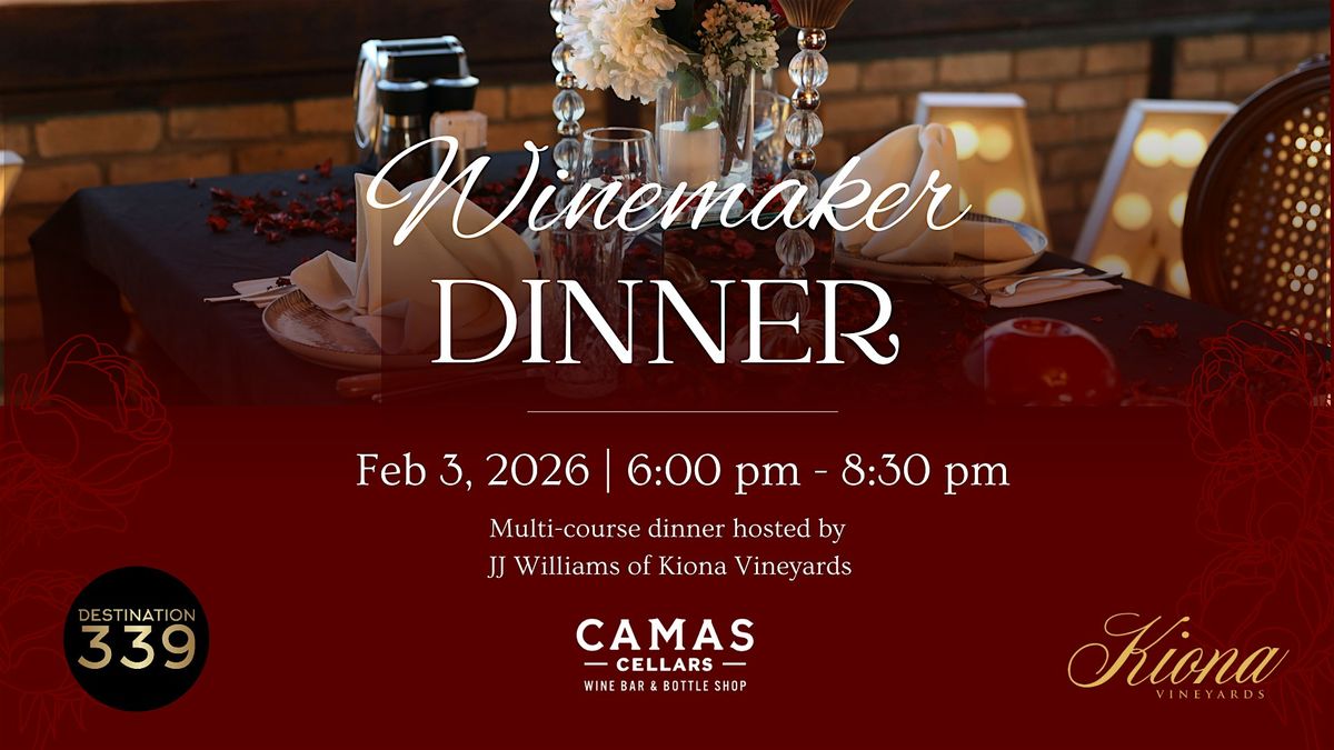 Kiona Winemaker Dinner, Destination 339, Camas, 3 February 2026 | AllEvents