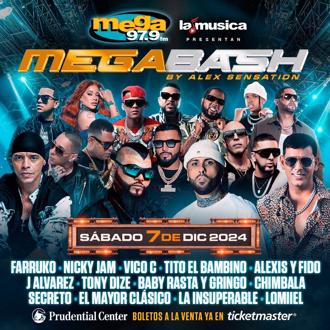 Mega Bash Alex Sensation Farruko Nicky Jam And Tito El Bambino Prudential Center Newark Allevents