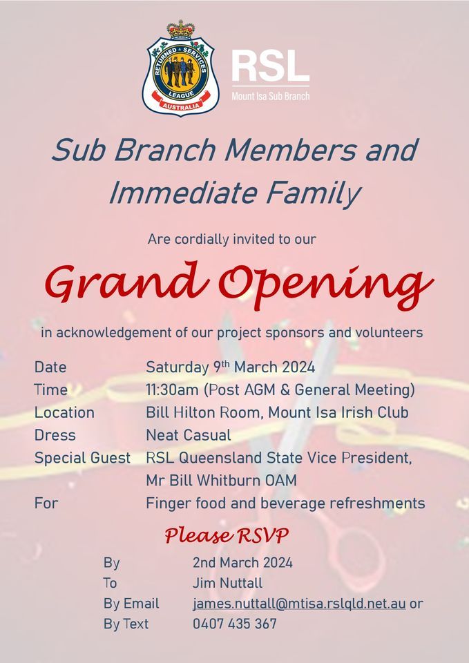 Bill Hilton Room Grand Opening - Invitation only event, Mount Isa Irish ...