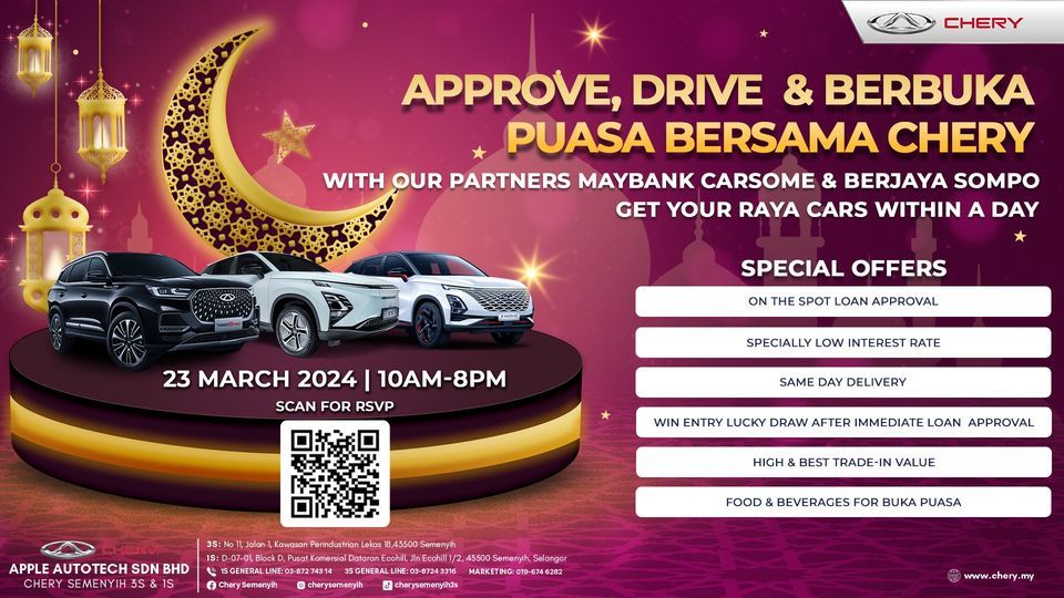APPROVE, DRIVE & BERBUKA BERSAMA CHERY, Pusat Komersial Dataran Ecohill, 43500 Semenyih ...