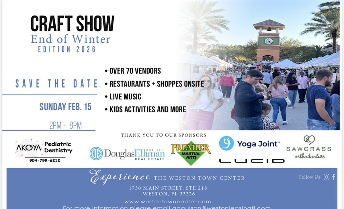 Weston Town Center End of Winter Craft Show, Weston town center, 15 ...