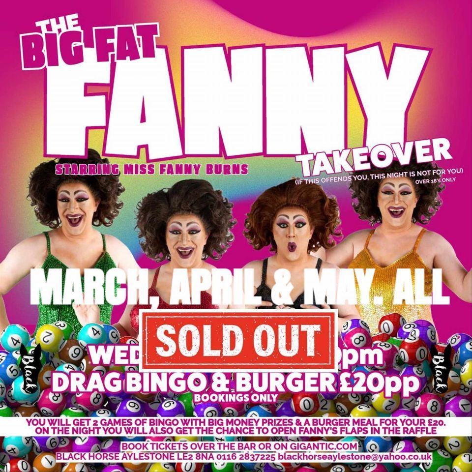 SOLD OUT: The BIG FAT FANNY Takeover: Drag Bingo & Dinner With Miss ...
