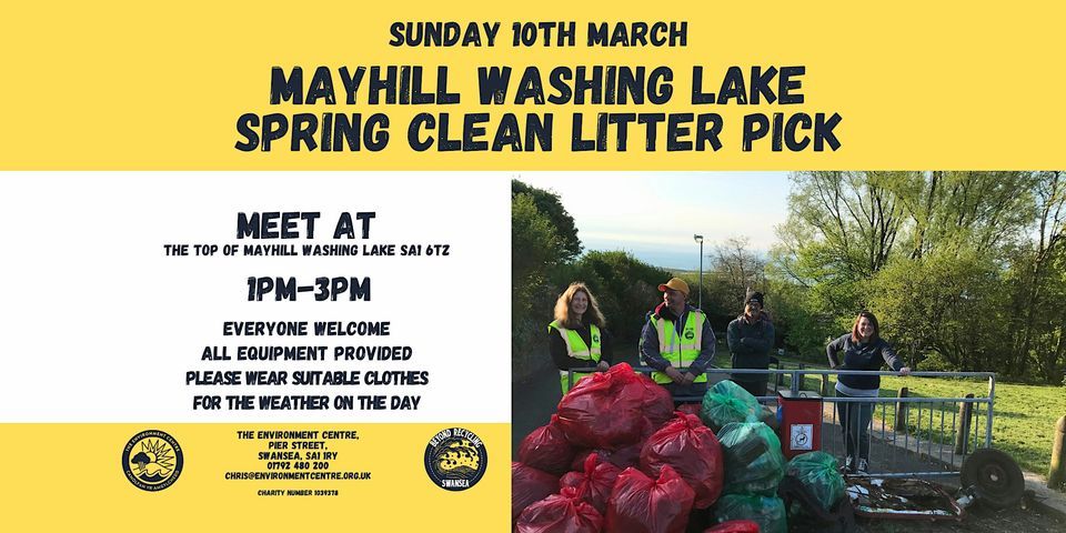 Mayhill Washing Lake Spring Clean Litter Pick (no need to book), Black ...