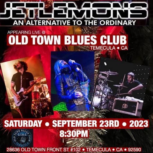 JETLEMONS-$5.00 ENTRY, Old Town Blues Club, Temecula, 13 January 2024 ...