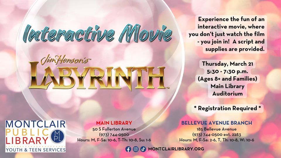 Interactive Movie: Labyrinth, 50 S Fullerton Ave, Montclair, NJ, United ...