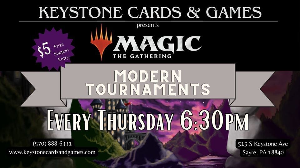 MTG Modern Tournament Thursdays, Keystone Cards, Sayre, 25 January 2024 ...