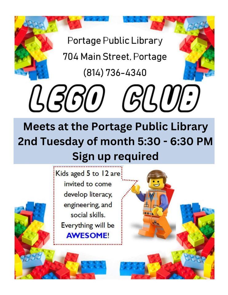 LEGO Club, Portage Public Library, 12 March 2024 | AllEvents