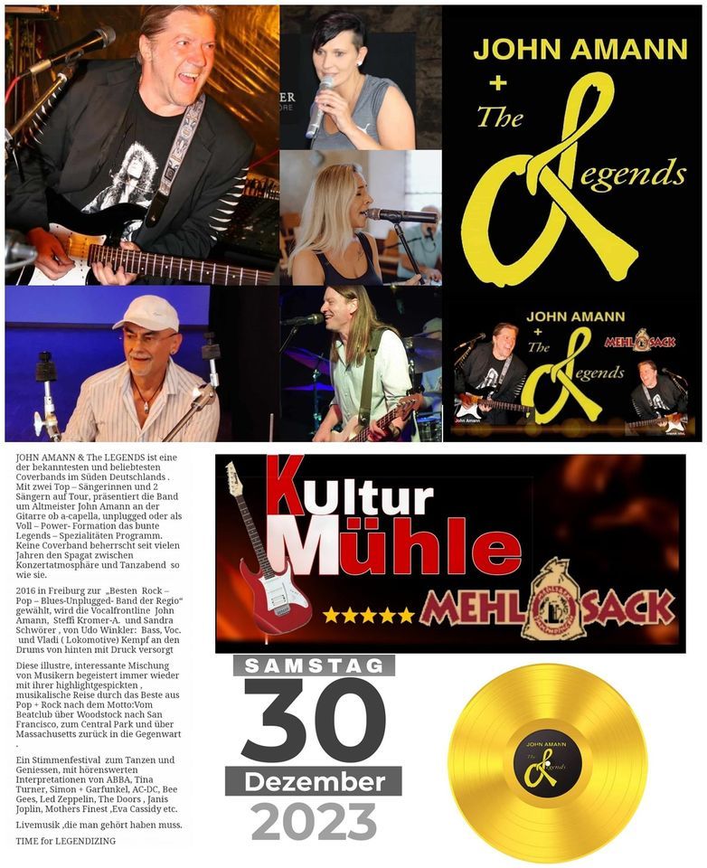 John Amann & The Legends, Mehlsack, Freiburg Im Breisgau, 30 December ...