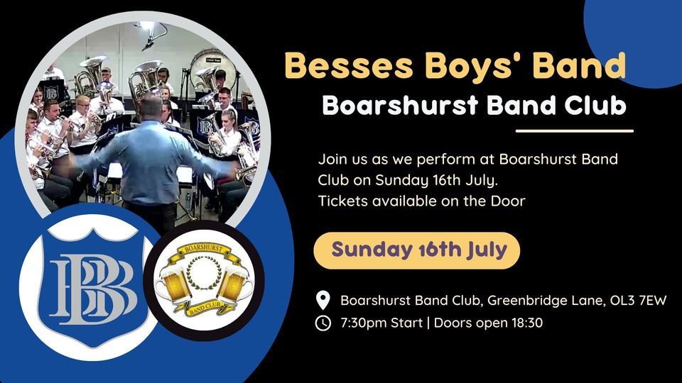 Besses Boys Band at Boarshurst Band Club, Boarshurst Band Club, Oldham ...