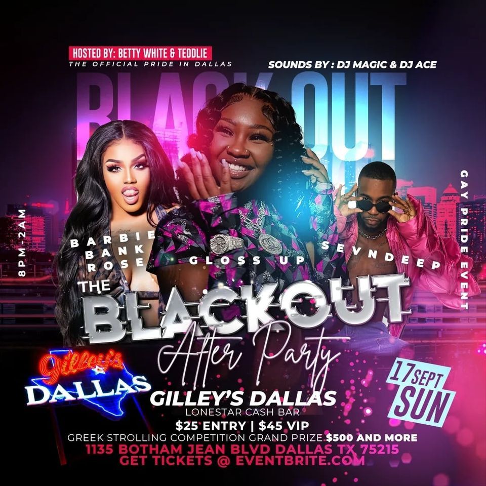 The Blackout After Party, Gilley's Dallas Event Venues, September 17 to ...