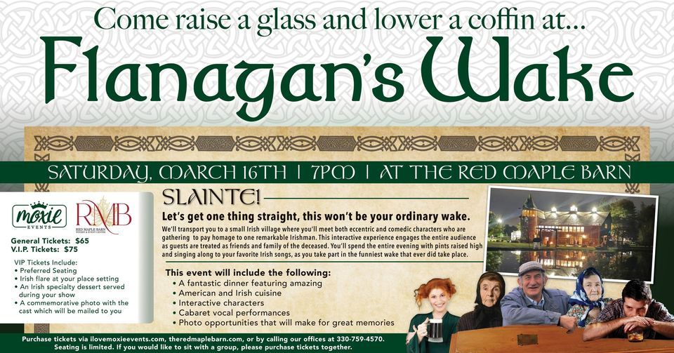 Flanagans Wake , The Red Maple Barn, Warren, 16 March 2024 | AllEvents