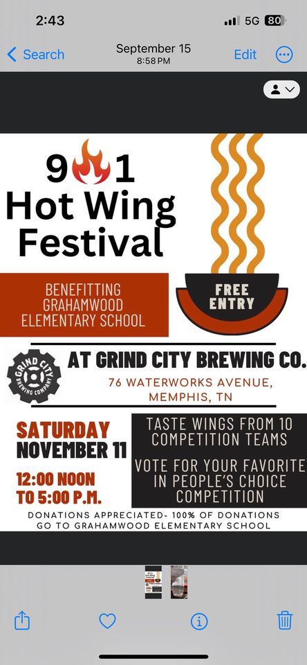 901 Hot Wing Festival, Grind City Brewing Company, Memphis, 11 November ...