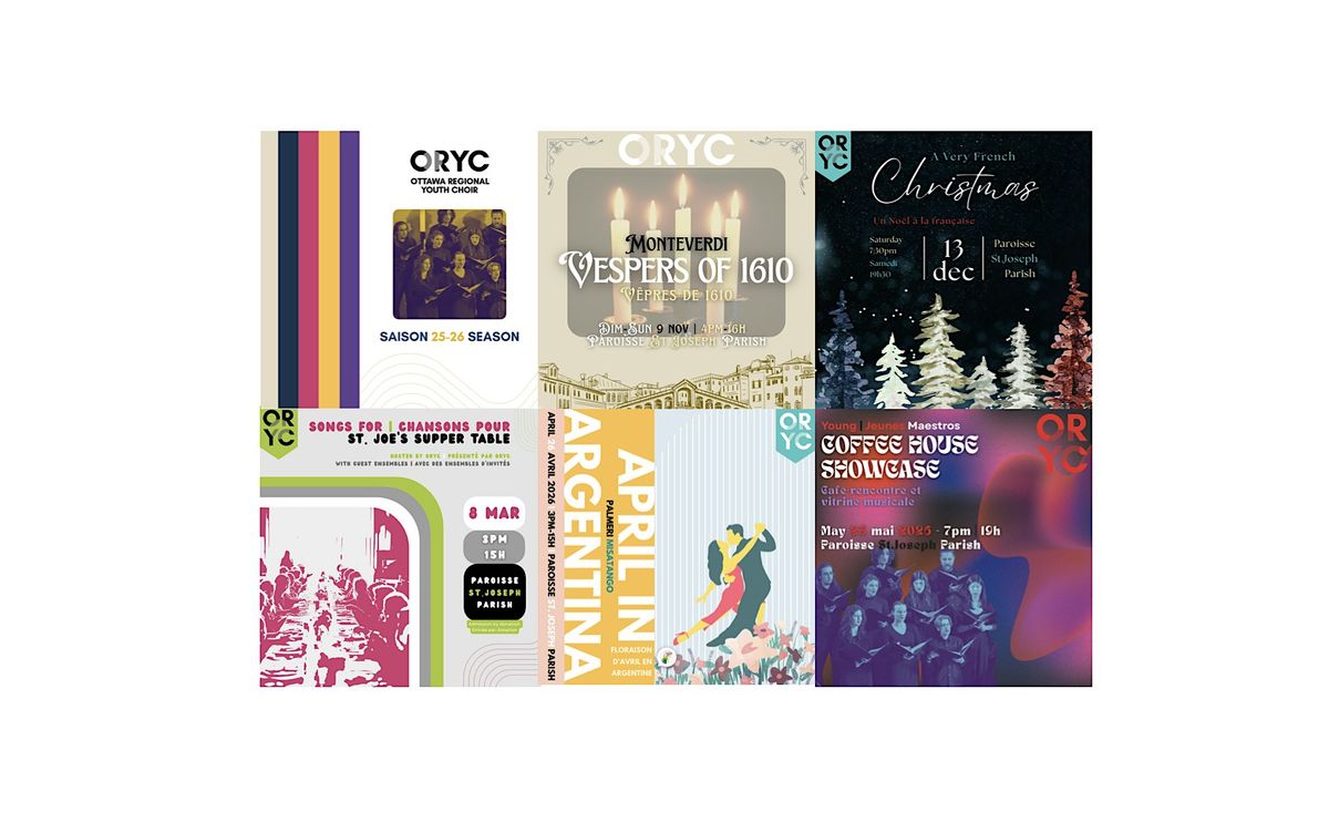 Ottawa Regional Youth Choir 2025-26 Season Individual and Bundle Tickets, St. Joseph's Church ...