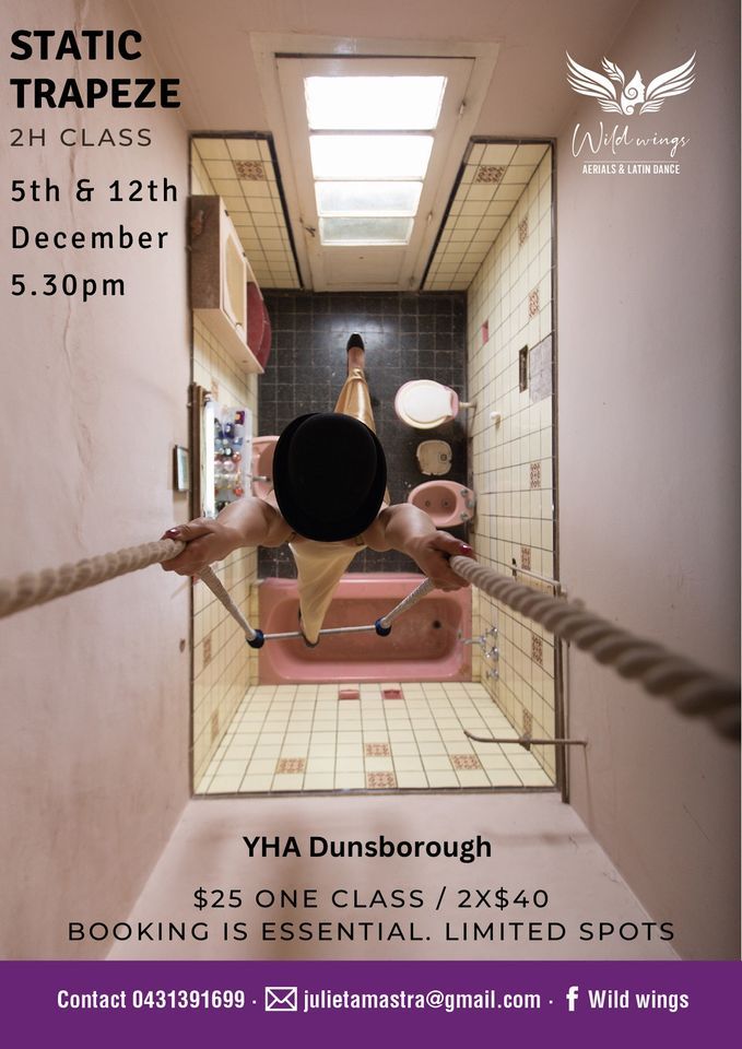 Beginner Static trapeze class, Dunsborough Beachouse YHA, South Bunbury ...