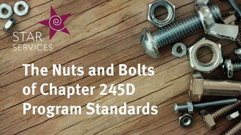 The Nuts and Bolts of Chapter 245D Program Standards, STAR Services ...