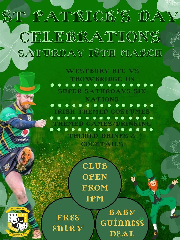 St Patrick’s Day Celebrations, Westbury RFC, Trowbridge, 16 March 2024 ...