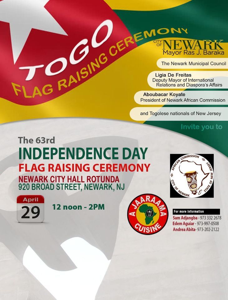 Togo Flag Raising Ceremony, Newark City Hall, 29 April 2023 | AllEvents.in