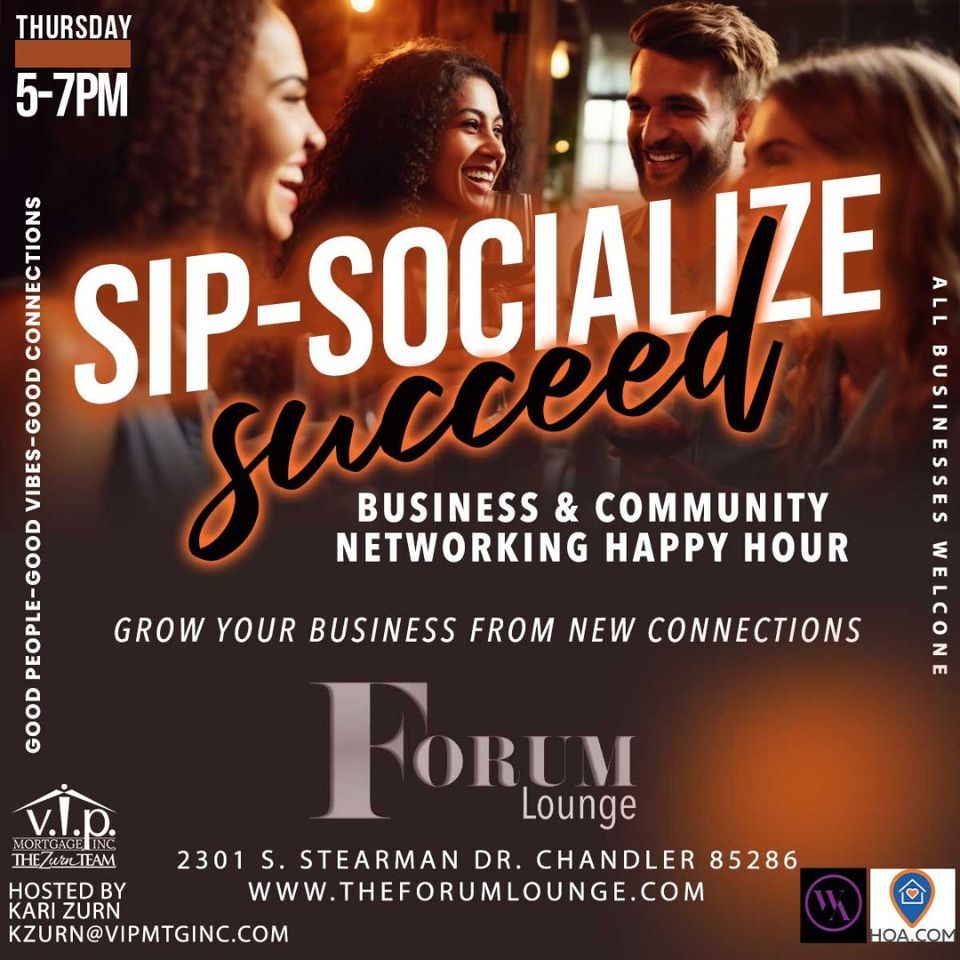 SIP-SOCIALIZE SUCCEED, The Forum Lounge, Chandler, 4 January 2024 ...