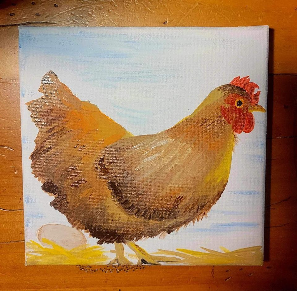 Acrylic Chicken Painting Class, Dogwood Exchange LLC, Crossville, 10 ...