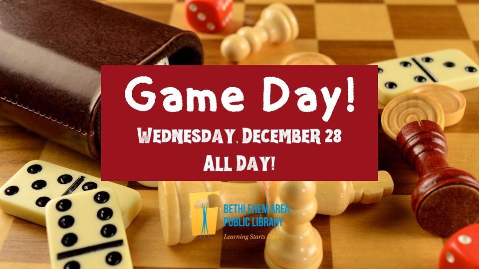 Game Day at the Main Library, Bethlehem Area Public Library, 28 ...