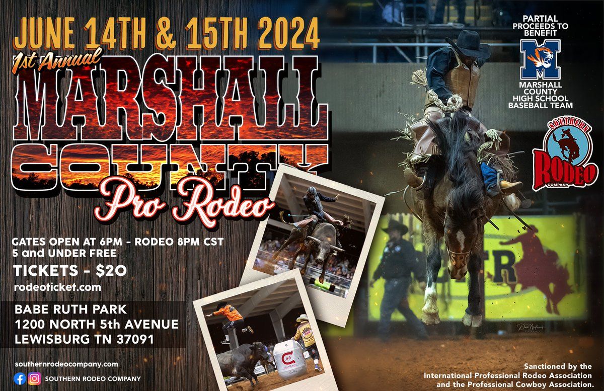 Marshall County Pro Rodeo, Babe Ruth Park, Knoxville | AllEvents.in