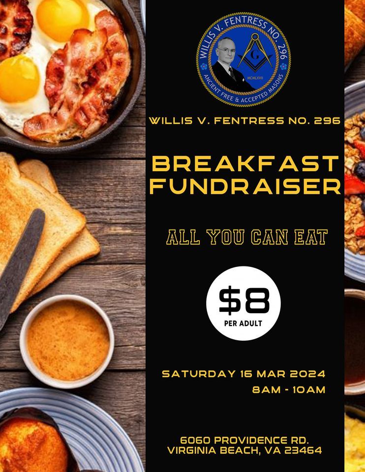 Breakfast Fundraising, Willis V Fentress Masonic Lodge, Virginia Beach, March 16 2024 | AllEvents.in