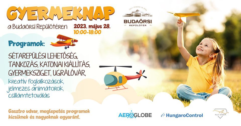 Gyermeknap a Budaörsi Repülőtéren, Budaörsi Repülőtér, Budapest, May 28 2023 | AllEvents.in
