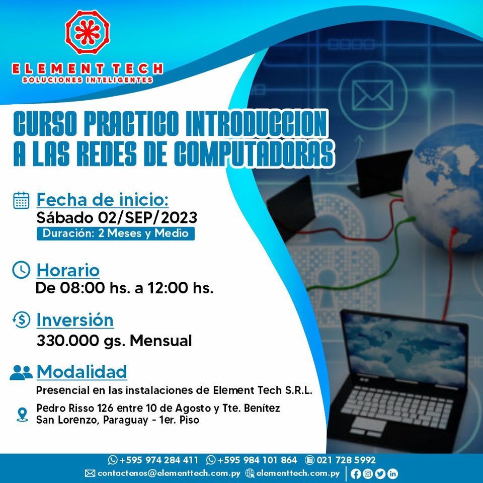 Curso Práctico Introducción a las Redes de Computadoras, Element Tech S ...